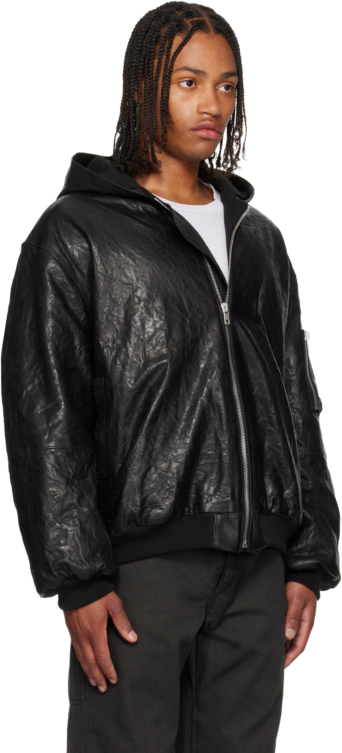 ALEXANDER DIGENOVA Black Zip Leather Jacket Alexander Digenova
