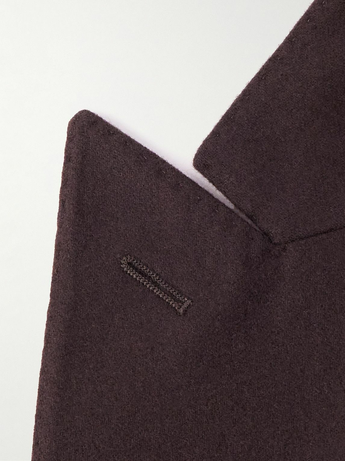 Boglioli - Double-Breasted Wool-Flannel Suit Jacket - Brown Boglioli