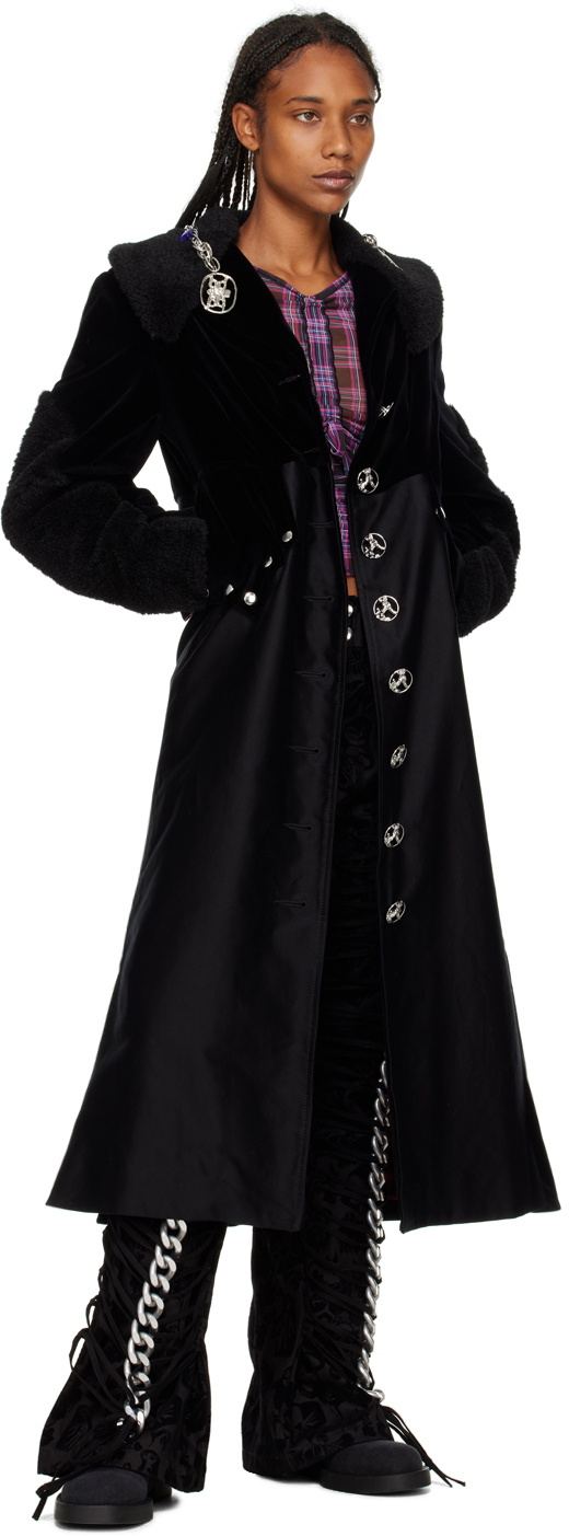 Chopova Lowena Black Long Freezing Coat Chopova Lowena