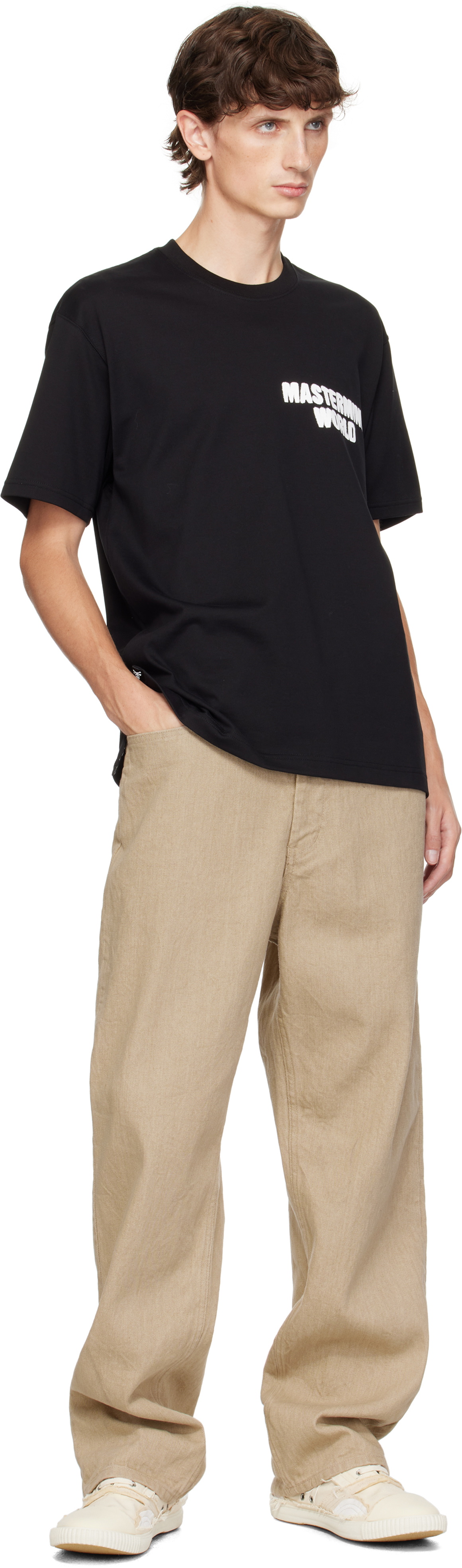 MASTERMIND WORLD Black Spray Paint T-shirt MASTERMIND WORLD
