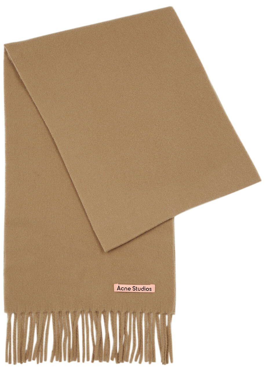 Acne Studios Canada Skinny Wool Scarf - Camel Acne Studios
