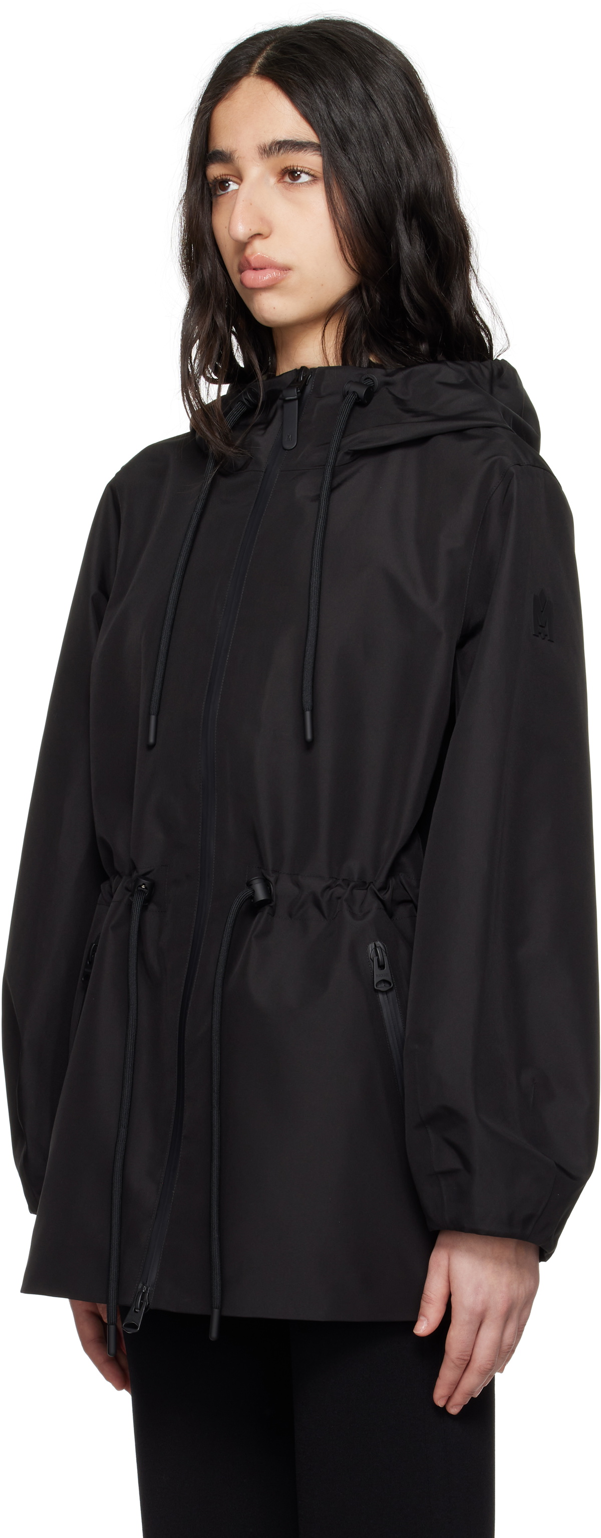 MACKAGE Black Kalea-Z Hooded Rain Jacket Mackage