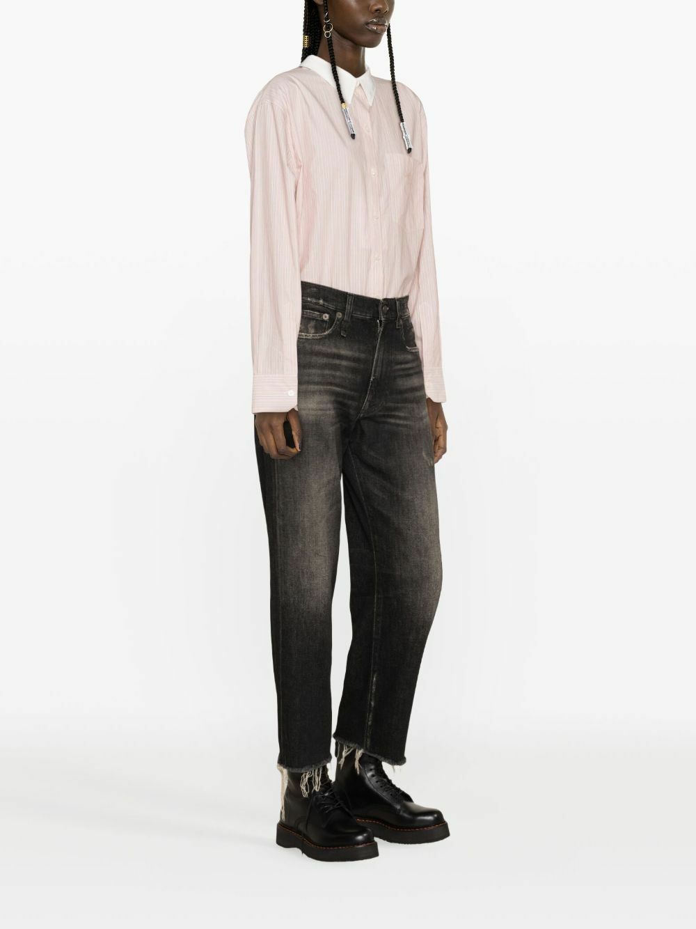 R13 Black Tobi Joy Straight Jeans R13