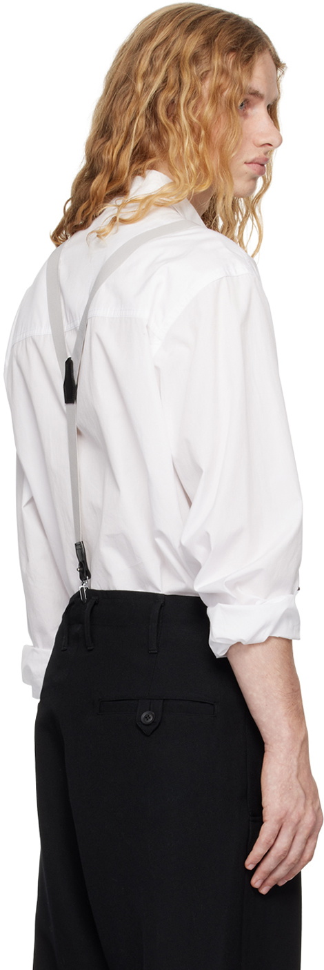 YOHJI YAMAMOTO Off-White Operon 2Way Suspenders Yohji Yamamoto