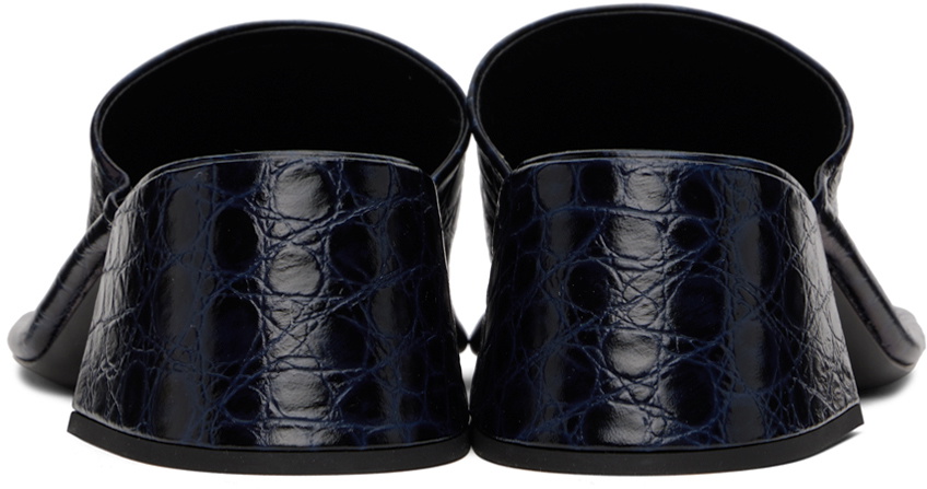 Jil Sander Navy Croc Mules Jil Sander