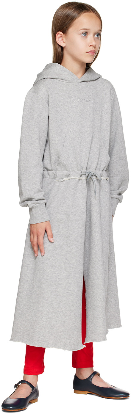 MM6 Maison Margiela Kids Gray Crystal Dress MM6 Maison Margiela