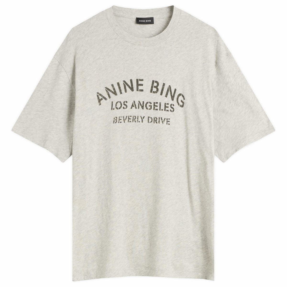 Anine Bing Women's Cohen Los Angeles Stencil T-Shirt in Grey Melange ...