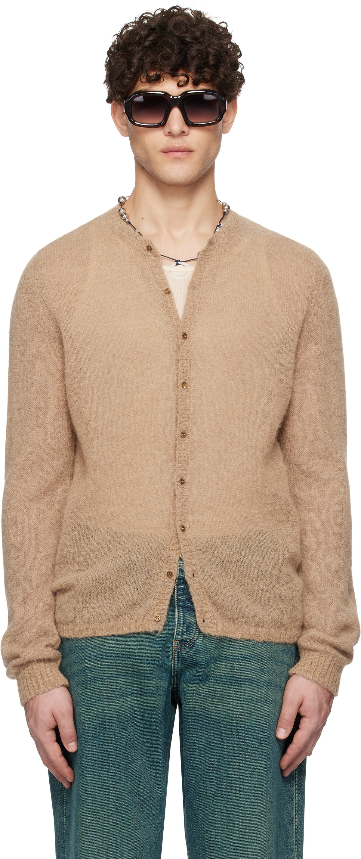 Paloma Wool Tan Button Alone Cardigan Paloma Wool