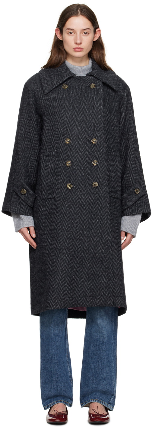 Caro Editions Navy Coco Coat Caro Editions