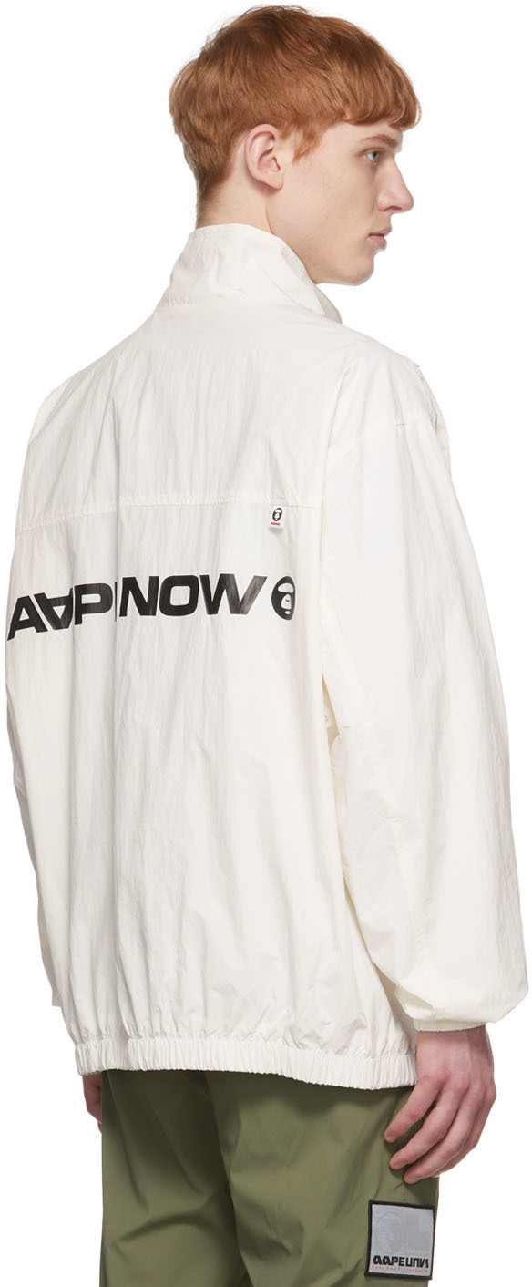 AAPE by A Bathing Ape Off-White Nylon Jacket AAPE by A Bathing Ape