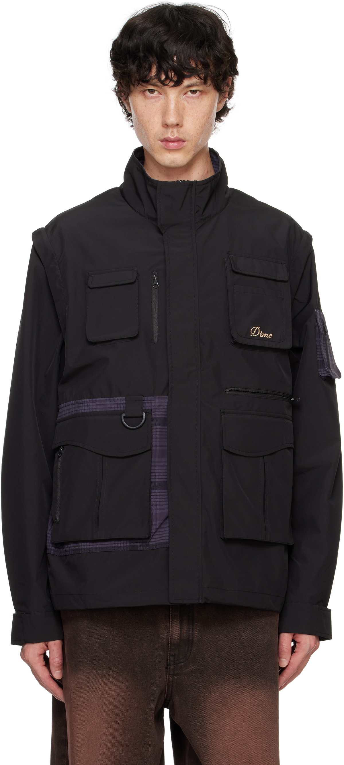Dime Black Fishing Zip-Off Jacket Dime