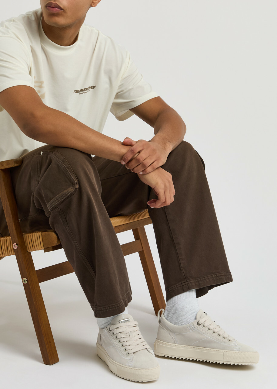 Represent Alpha 2.0 Suede Sneakers Cream Represent