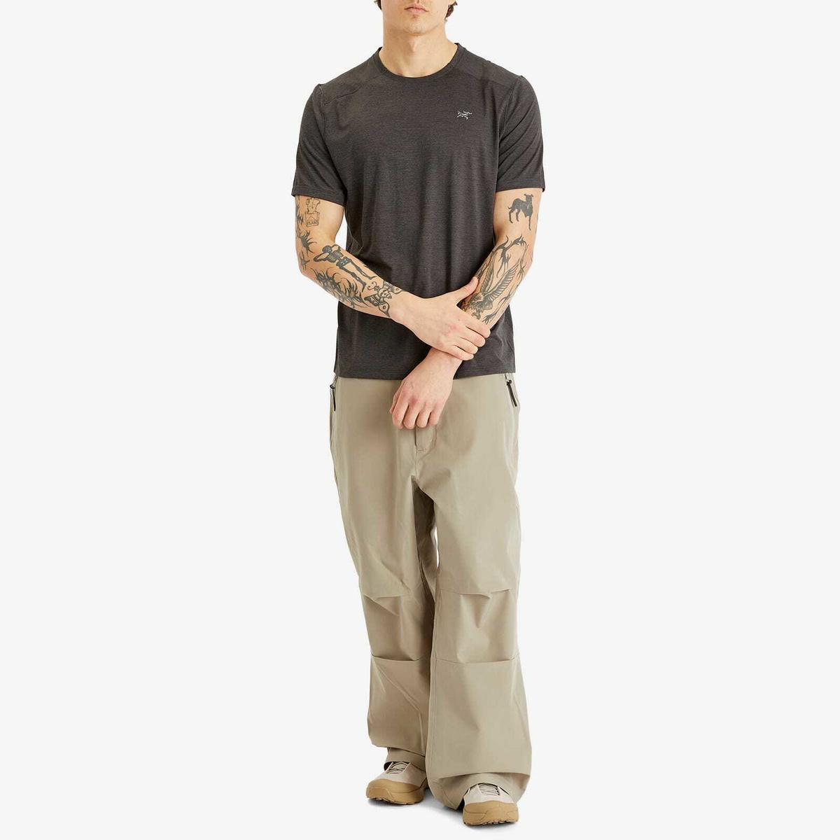 Arc'teryx Men's Cormac Crew T-Shirt in Black Heather Arc'teryx