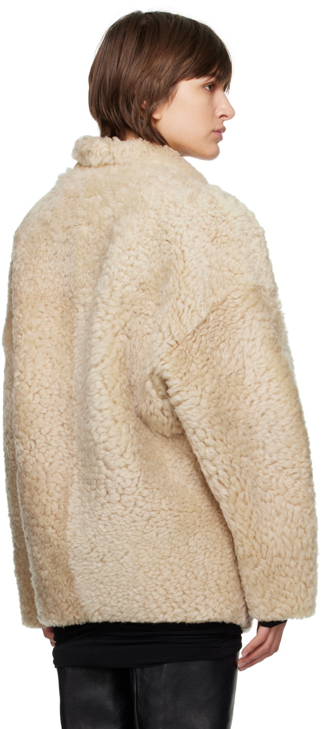 Isabel Marant Beige Bealila Shearling Coat Isabel Marant