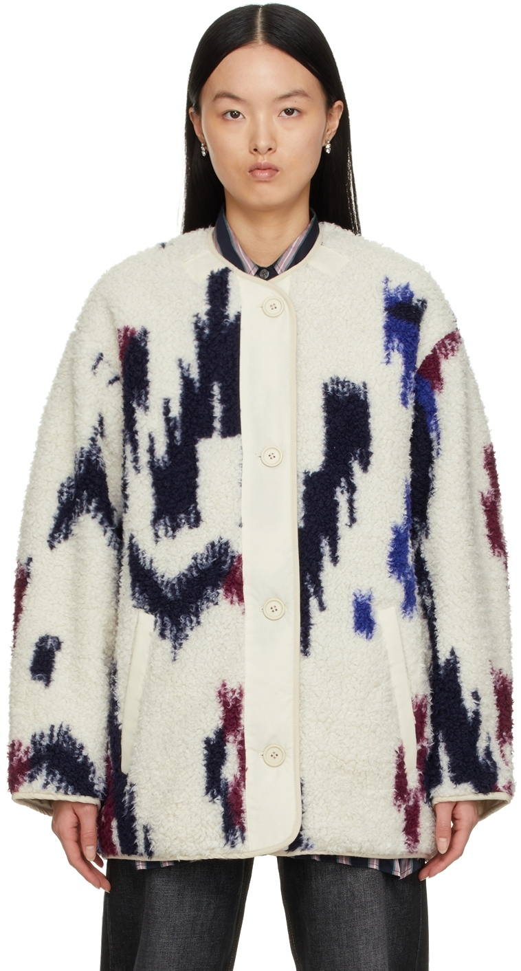 Isabel Marant Etoile Reversible Off-White Fleece Memma Jacket Isabel ...