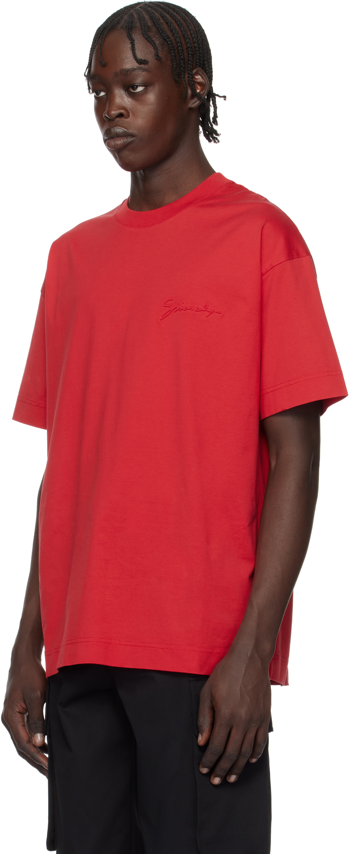 Givenchy Red 'GIVENCHY' T-shirt Givenchy