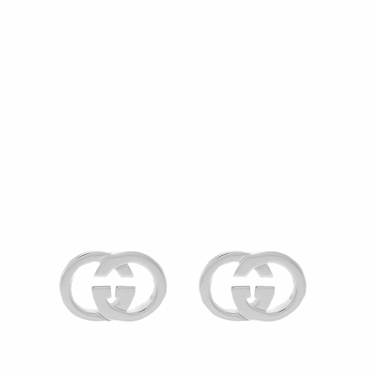 Gucci Interlocking Earrings in Silver Gucci