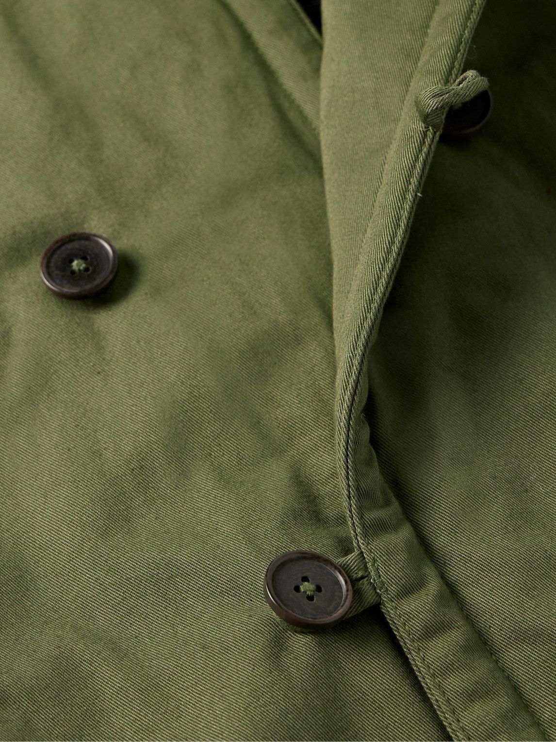 Universal Works - Reversible Double-Breasted Sherpa-Trimmed Cotton ...