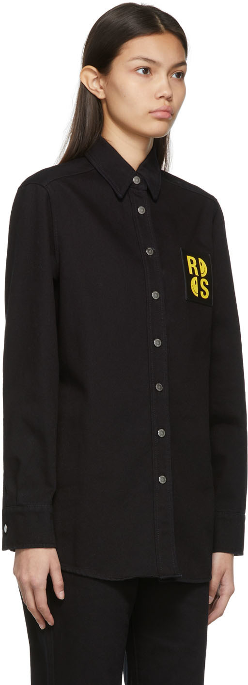 Raf Simons Black Smiley Edition Denim Shirt Raf Simons