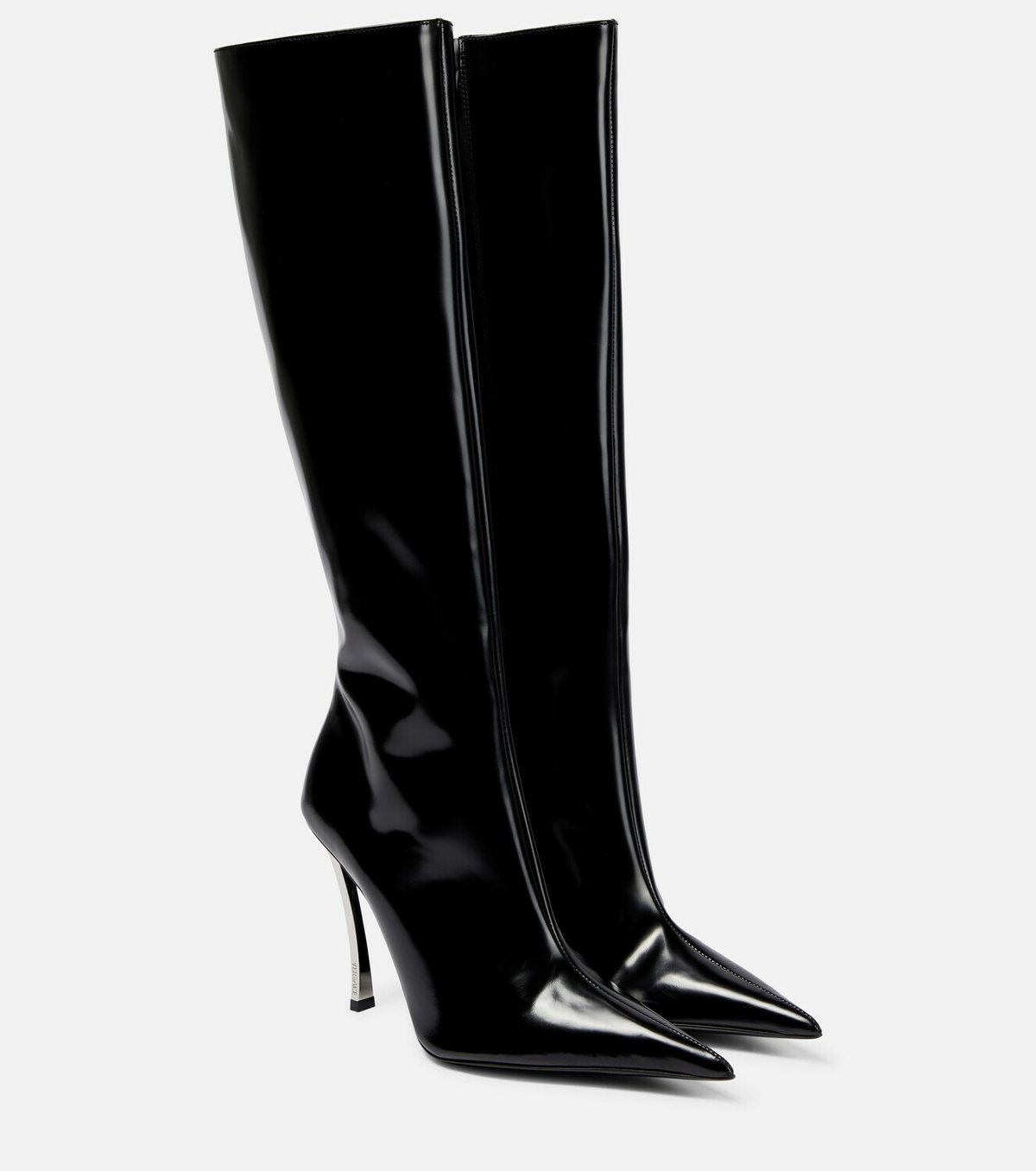 Versace - Pin-Point leather knee-high boots Versace