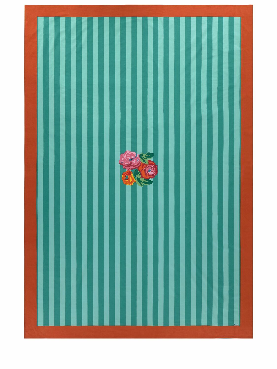 LISA CORTI Nizam Stripes Aqua Veronese Tablecloth Lisa Corti