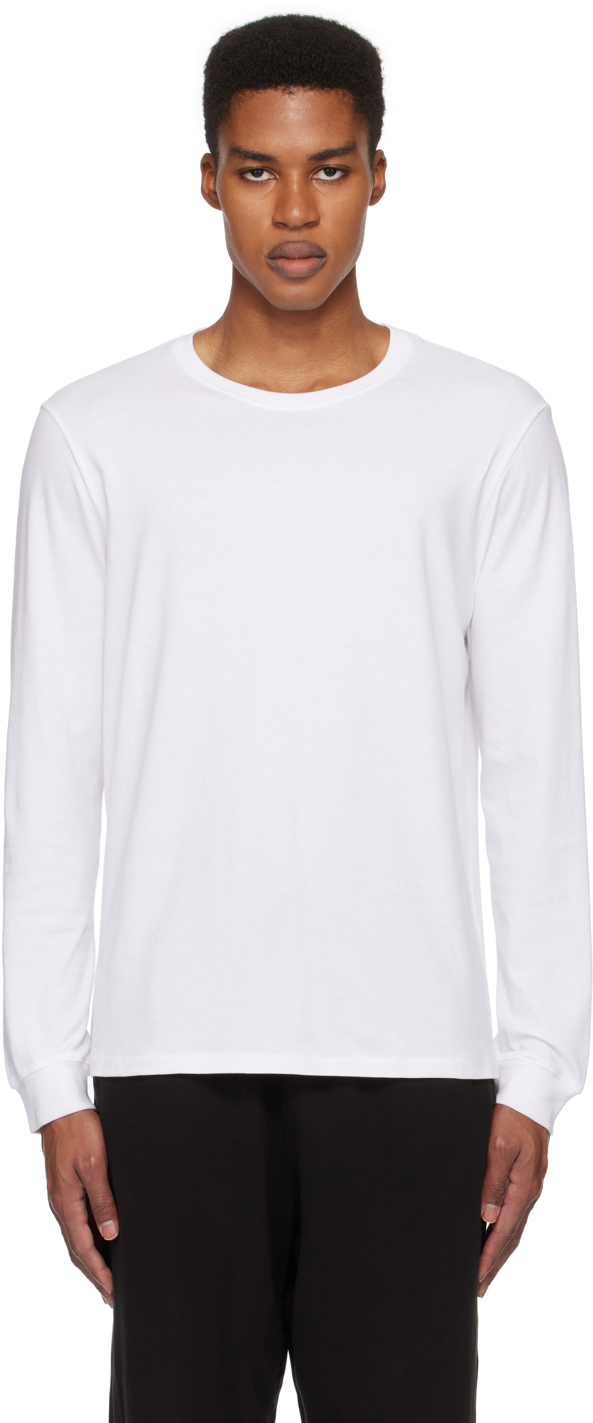 SKIMS White SKIMS Cotton Classic Long Sleeve T-shirt SKIMS
