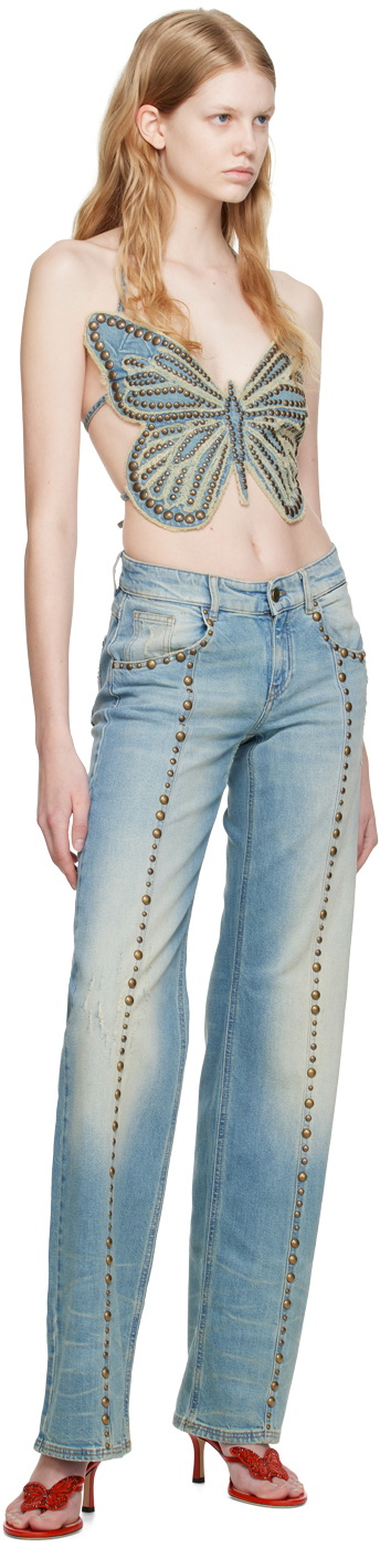 Blumarine Blue Butterfly Camisole Blumarine