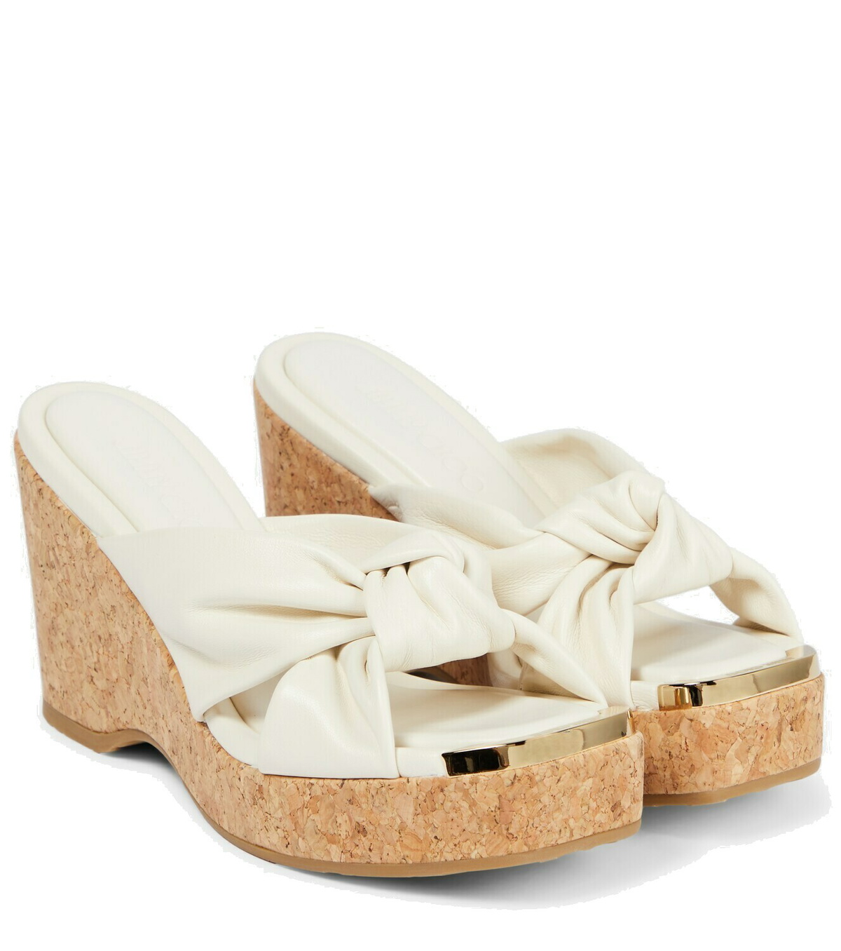 Jimmy Choo Avenue leather wedge sandals Jimmy Choo