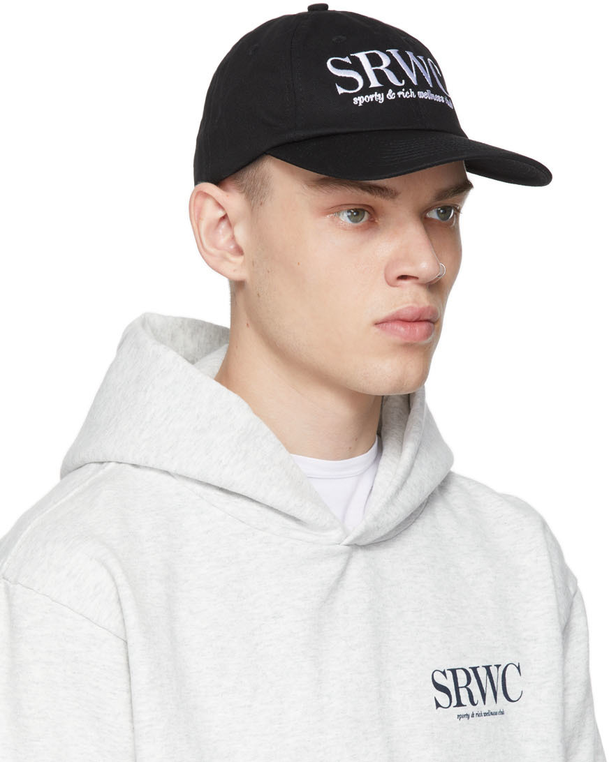 Sporty & Rich Black Upper East Side Cap Sporty & Rich