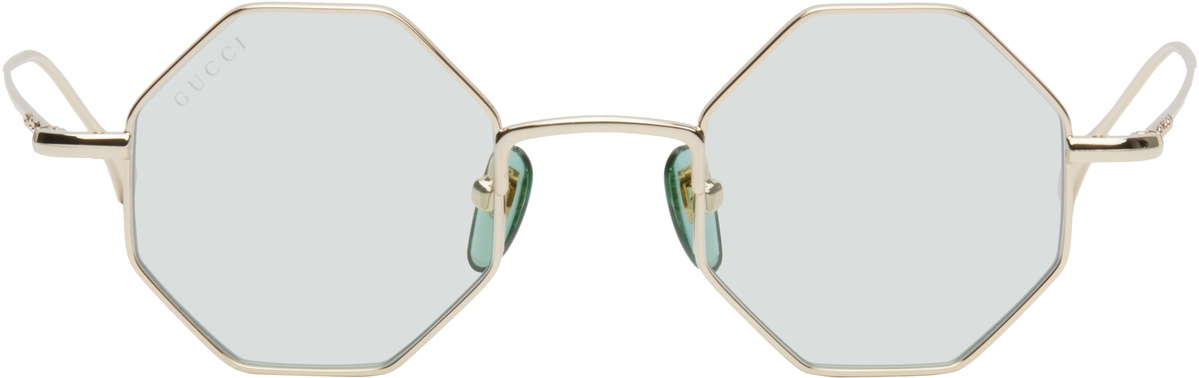 Gucci Gold Octangular Sunglasses Gucci