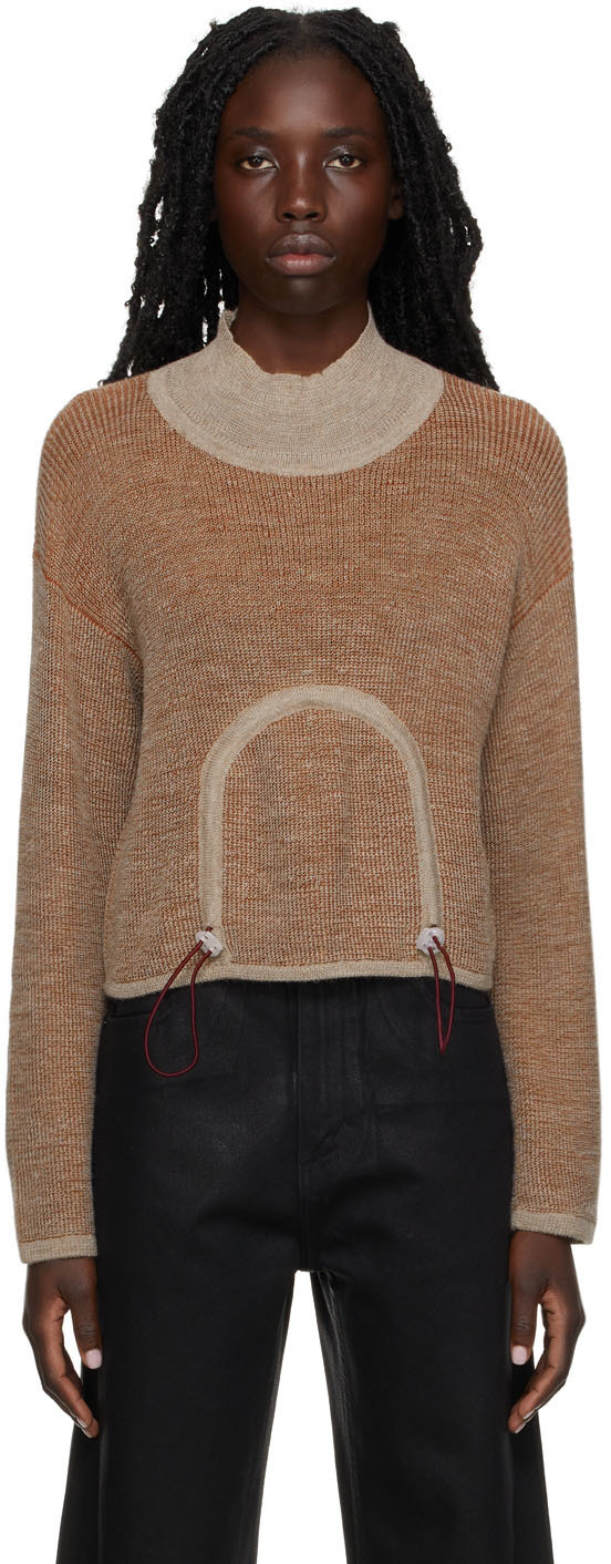 Eckhaus Latta Grey & Orange Stop Turtleneck Eckhaus Latta