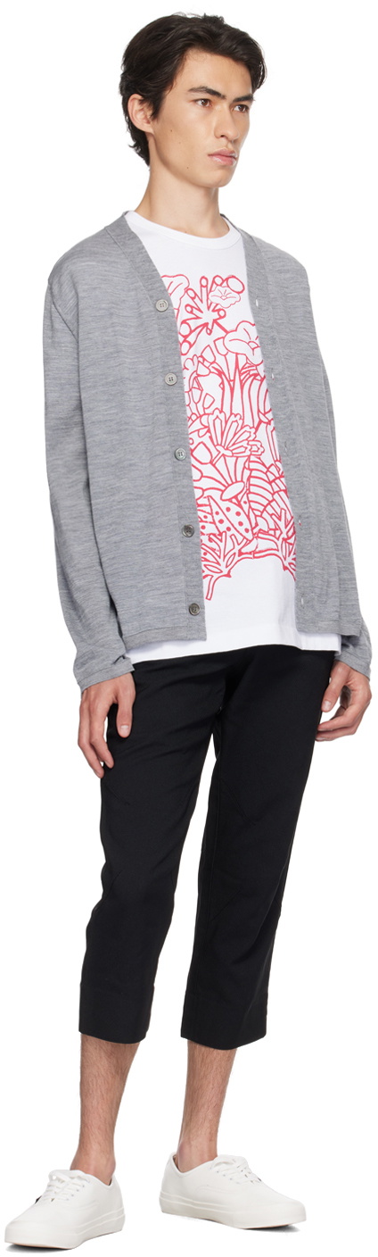 Comme des Garçons Homme Deux Gray Worsted Wool Cardigan Comme des ...