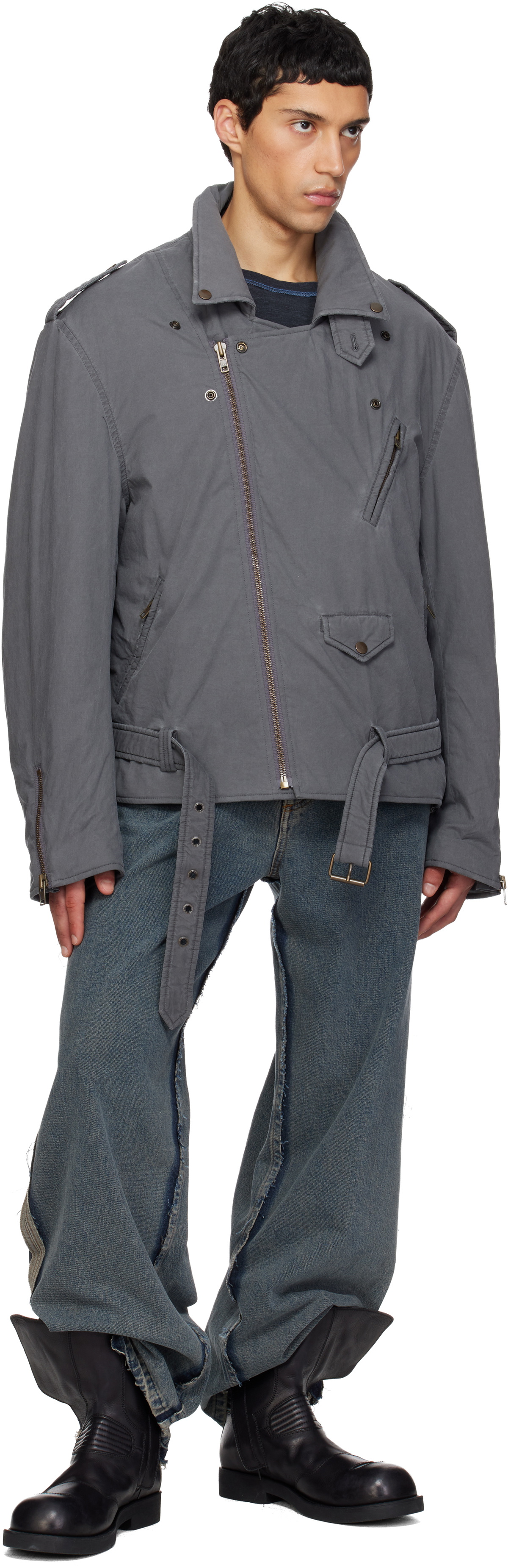 MM6 Maison Margiela Gray Sports Jacket MM6 Maison Margiela