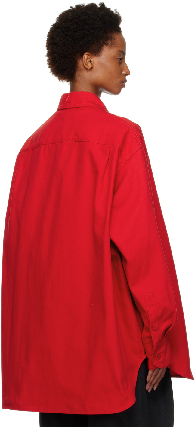 Raf Simons Red Oversized Shirt Raf Simons