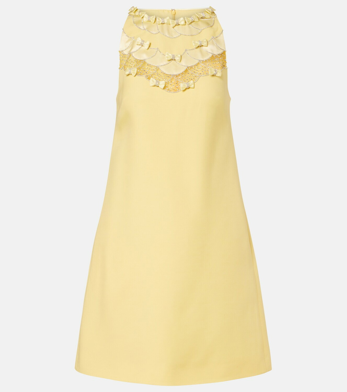 Valentino Crepe Couture embellished minidress Valentino