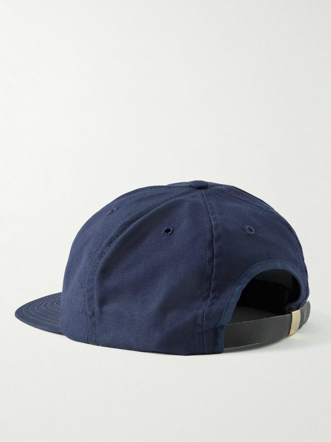 Fantasy Explosion - Leather-Trimmed Embroidered Cotton-Canvas Baseball Cap