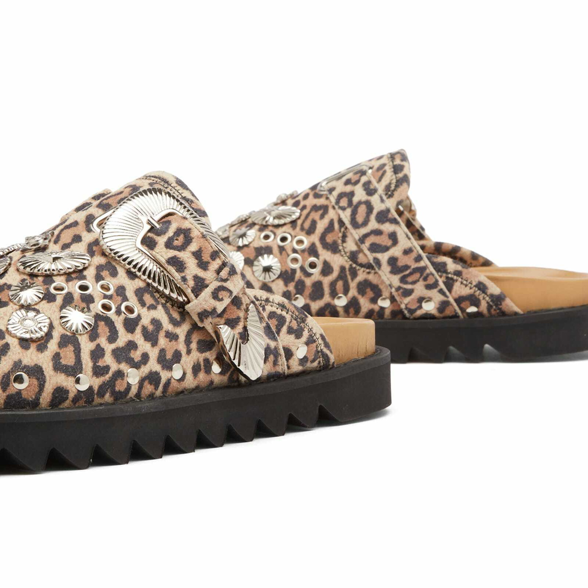 Toga Pulla Women's TOGA Suede Mule in Leopard Print Toga Pulla