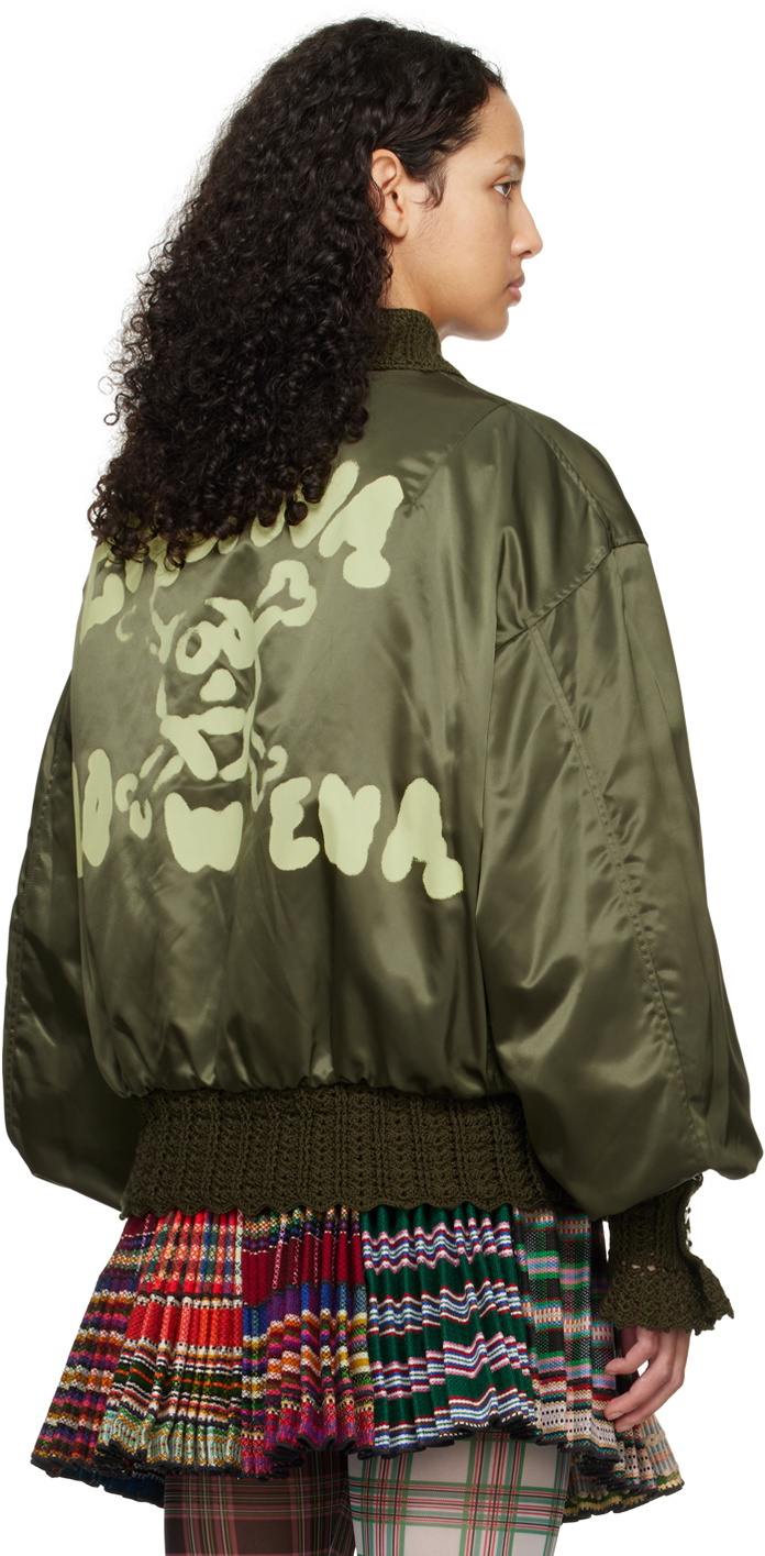 Chopova Lowena Khaki Slash Bomber Jacket Chopova Lowena