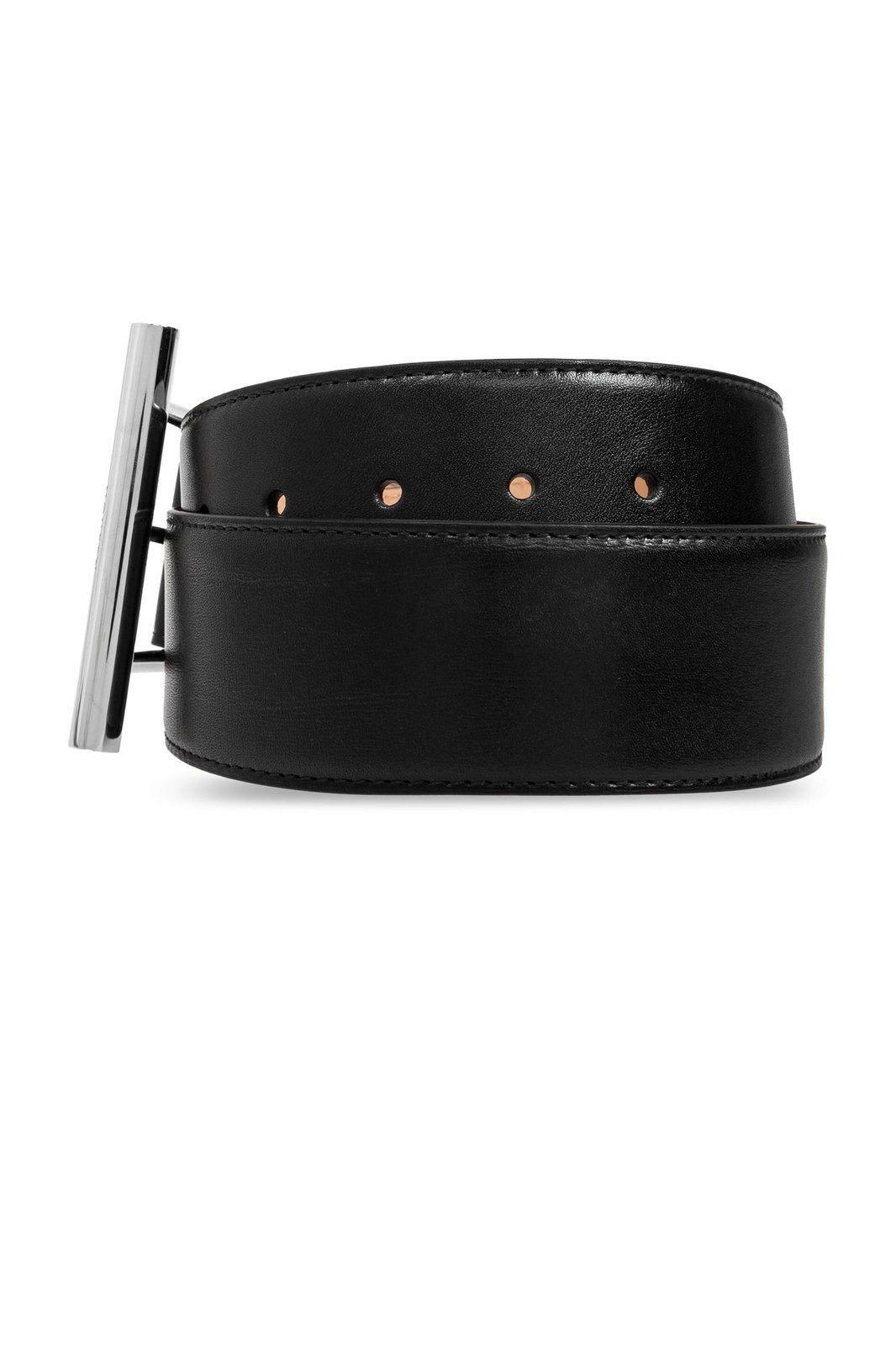 Alexander McQueen T-bar Buckled Logo Engraved Belt Alexander McQueen