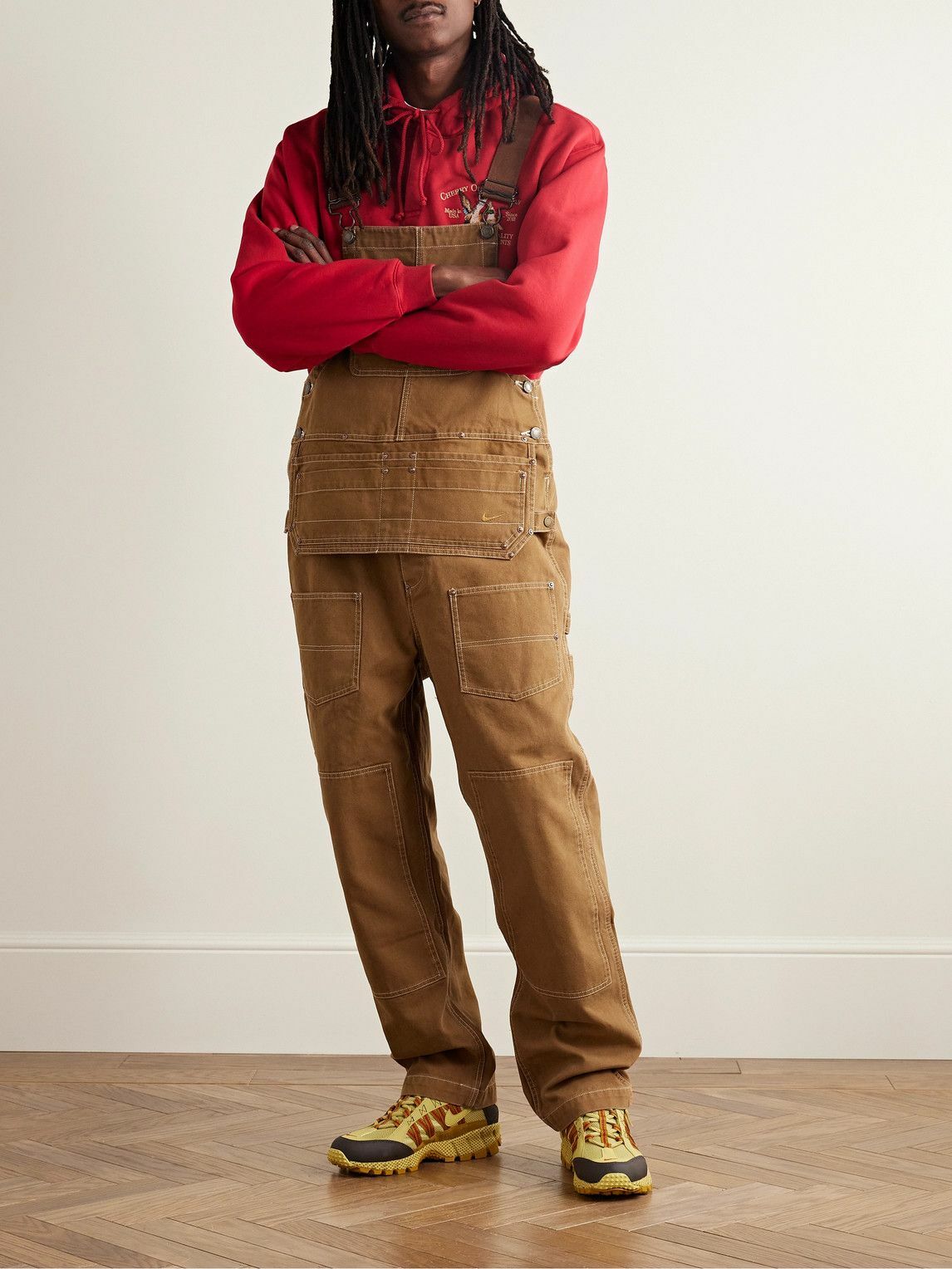Nike - Life Cotton-Canvas Overalls - Brown Nike