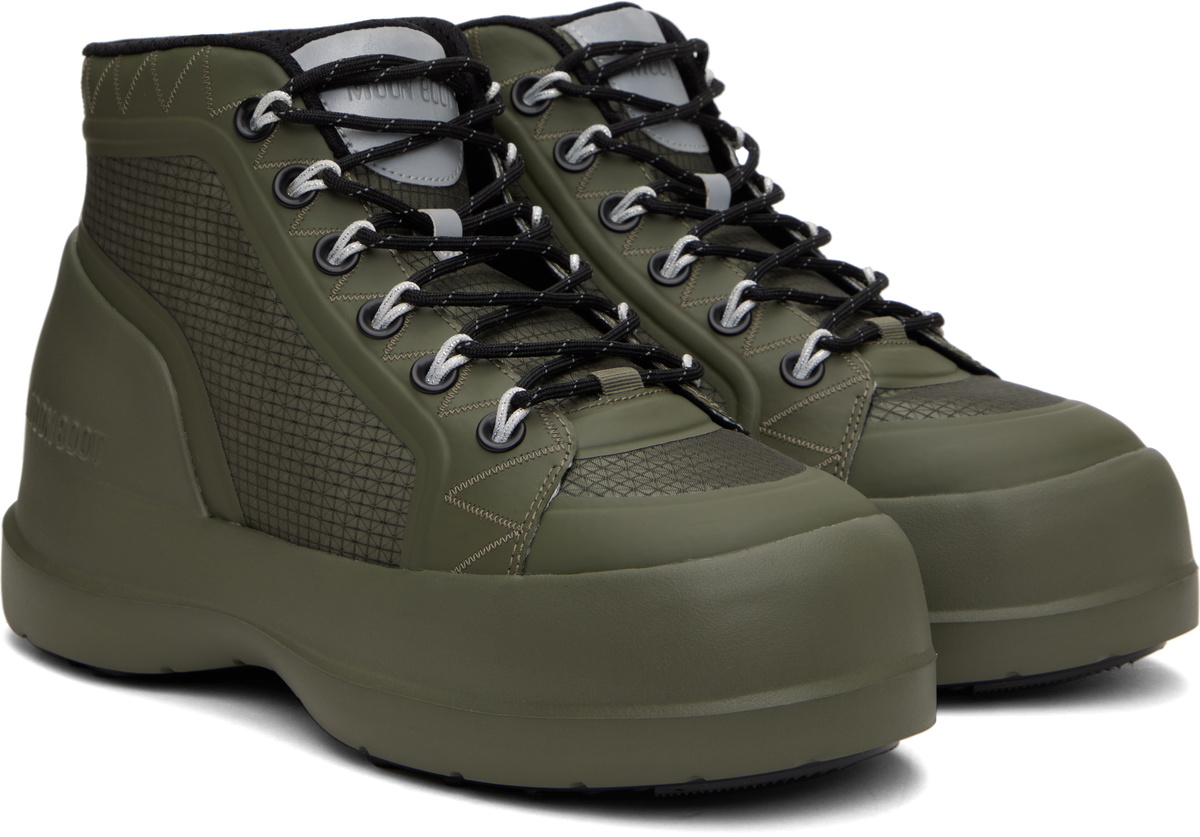 Moon Boot Khaki Luna Trek Mid Nylon Boots Moon Boot