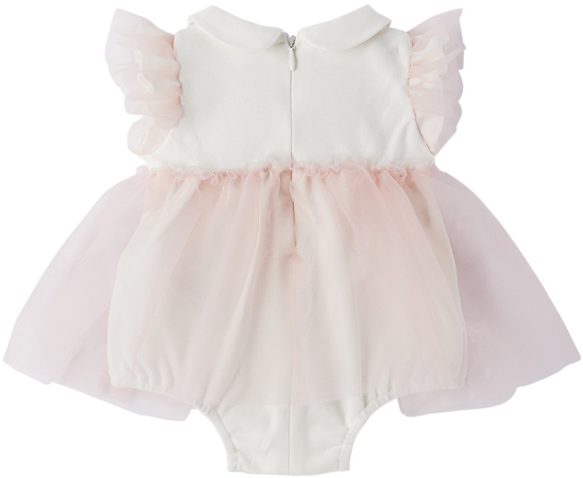 Miss Blumarine Baby White Ruffled Bodysuit