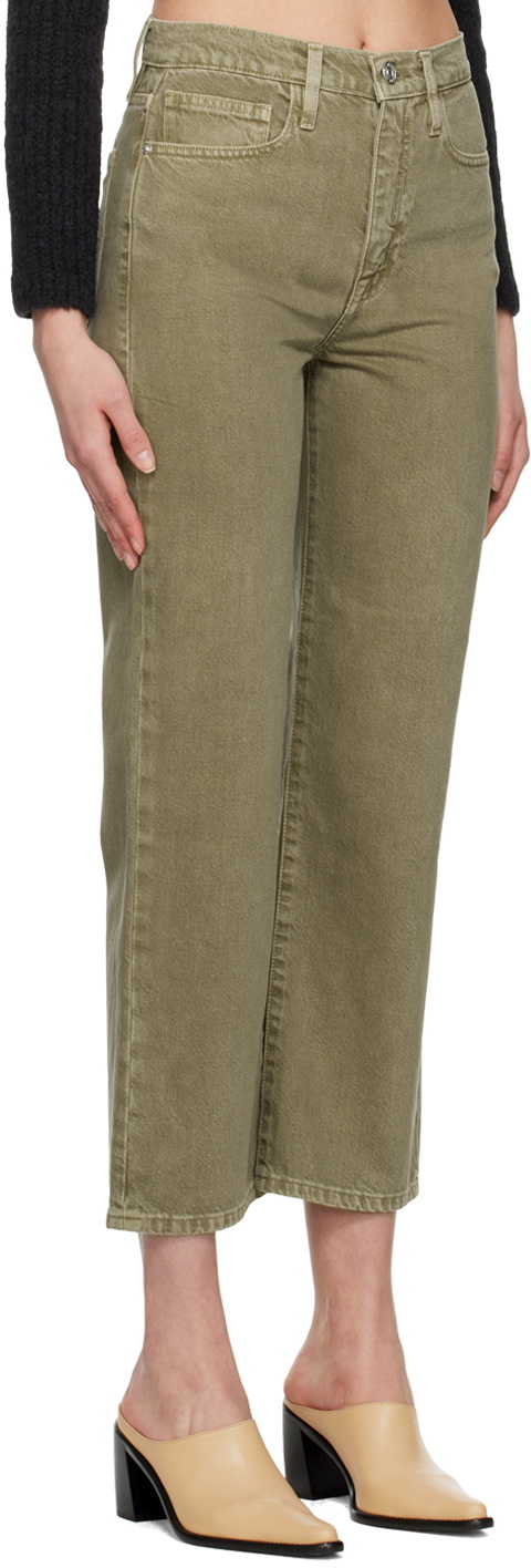 FRAME Khaki Le Jane Crop Jeans Frame Denim
