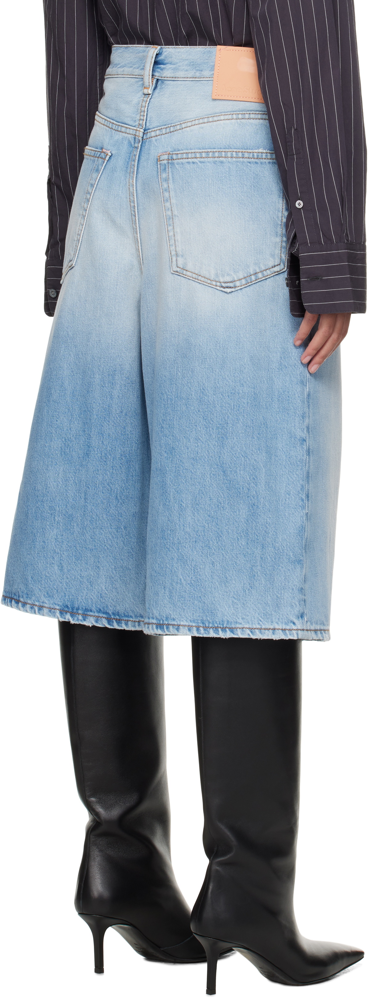 Acne Studios Blue Loose Fit Denim Shorts Acne Studios