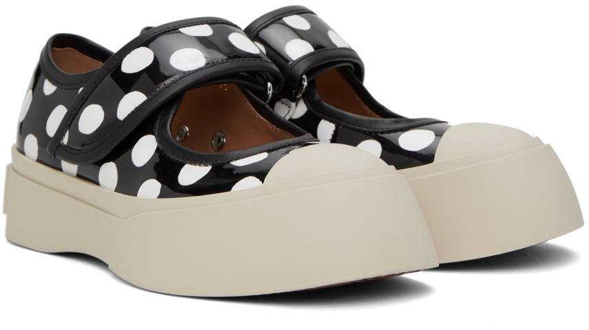 Marni Black & White Pablo Mary Jane Ballerina Flats Marni