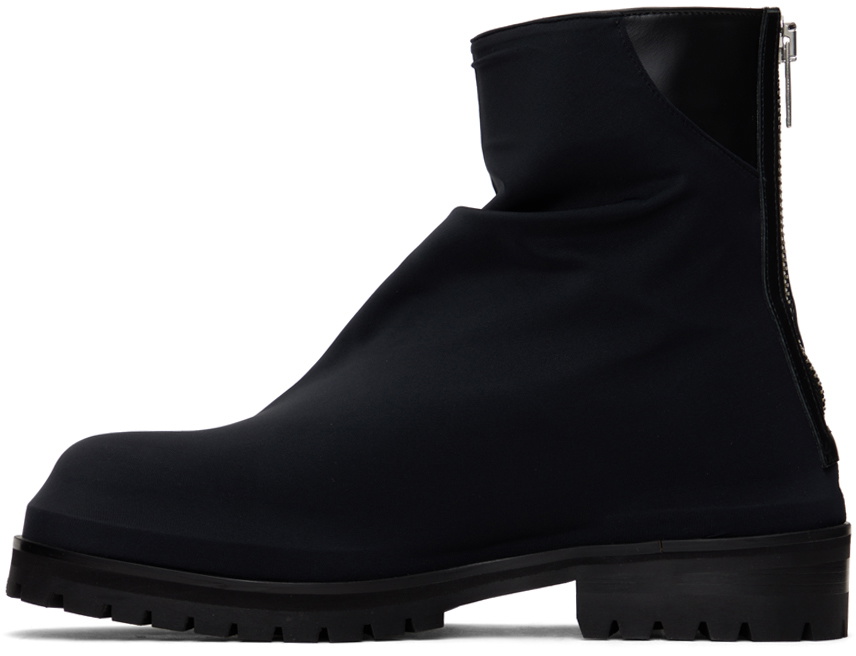 424 Black Pleated Marathon Boots 424