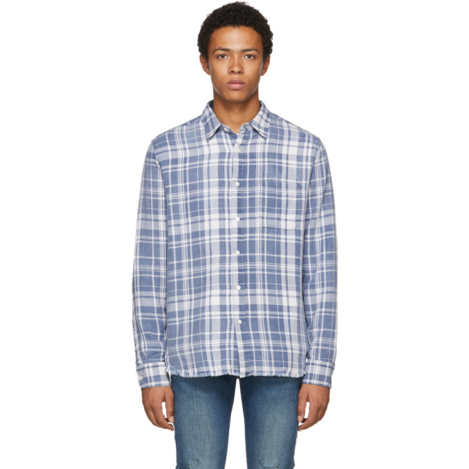Frame Blue Plaid Shirt Frame Denim