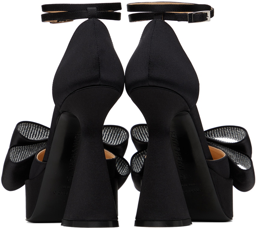MACH & MACH Black 'Le Cadeau' 140 Platform Heels MACH & MACH