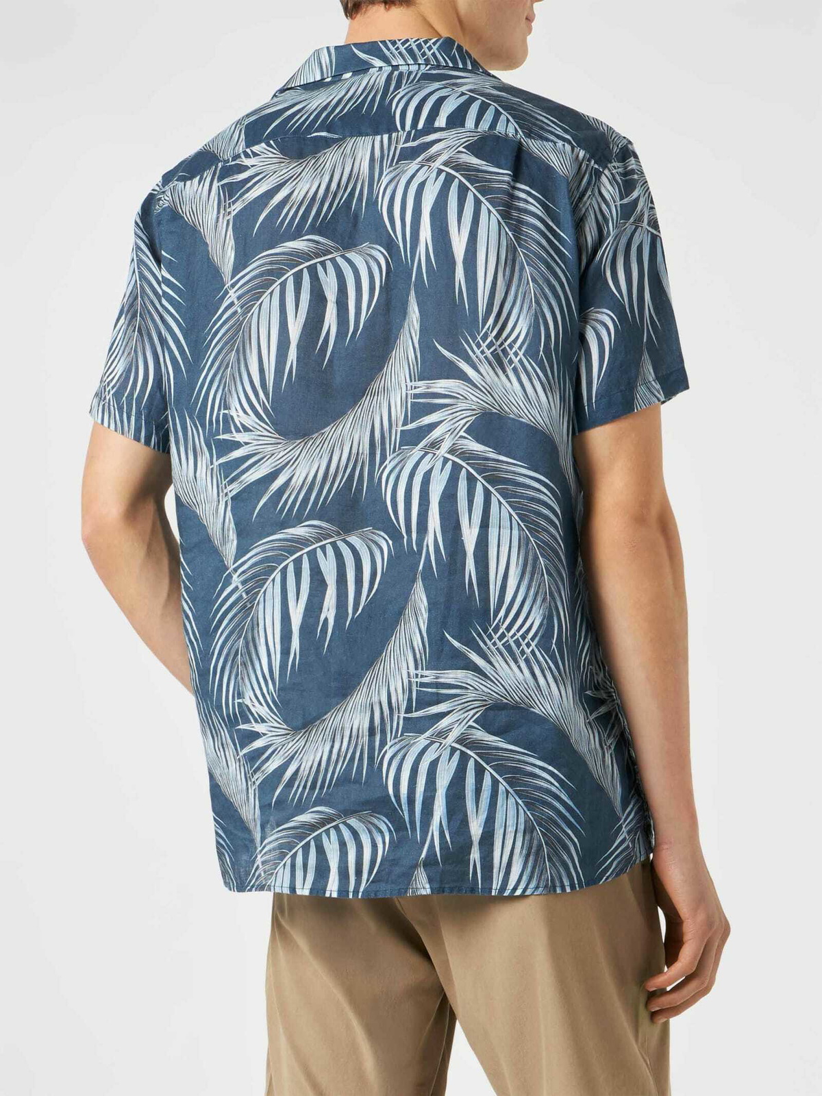 MC2 Saint Barth Man Shirt With Leaf Print MC2 Saint Barth