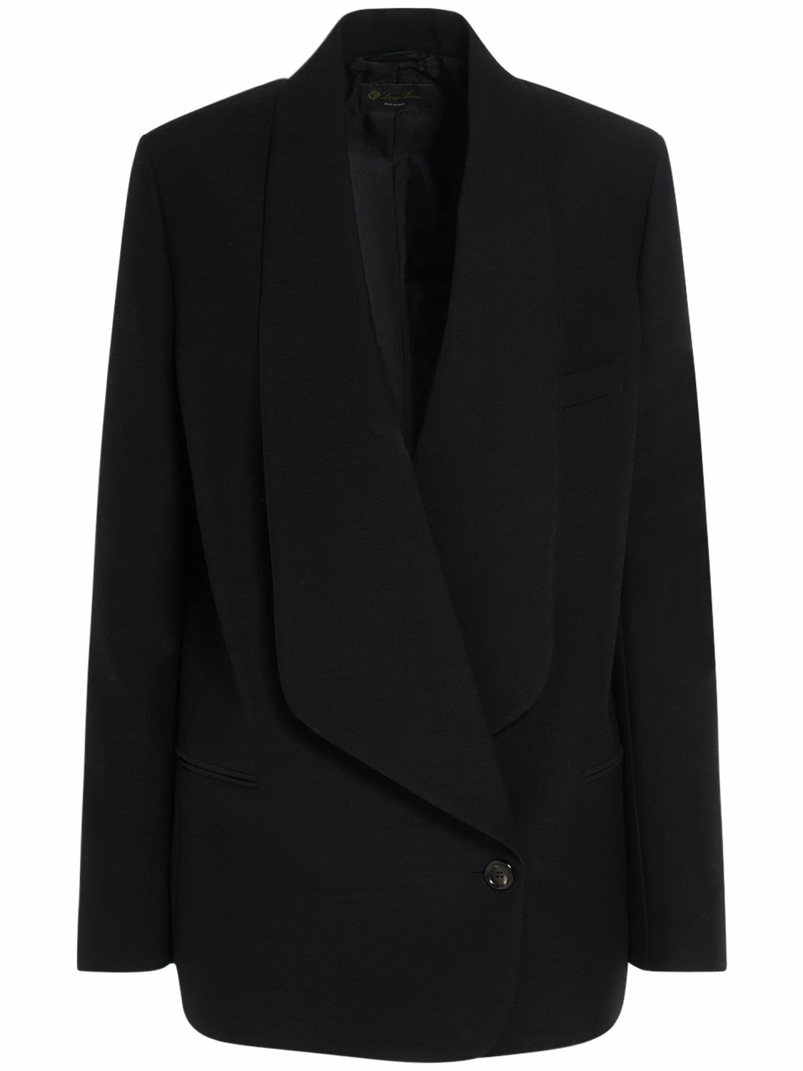 LORO PIANA - Sheri Cotton & Silk Jacket W/wide Lapels Loro Piana